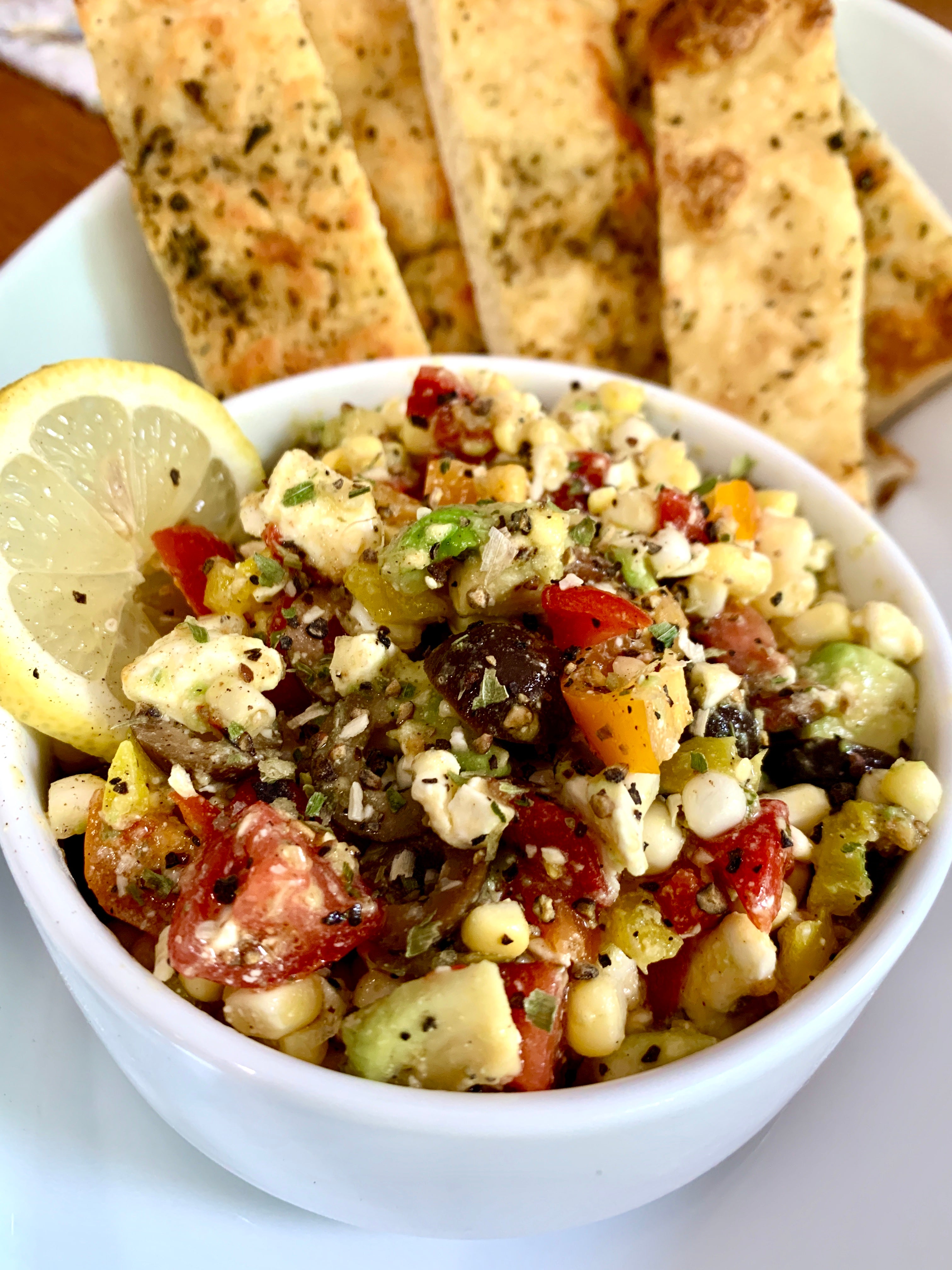 Fresh Veggie Bruschetta Tapenade with flatbread – SALTY PROVISIONS