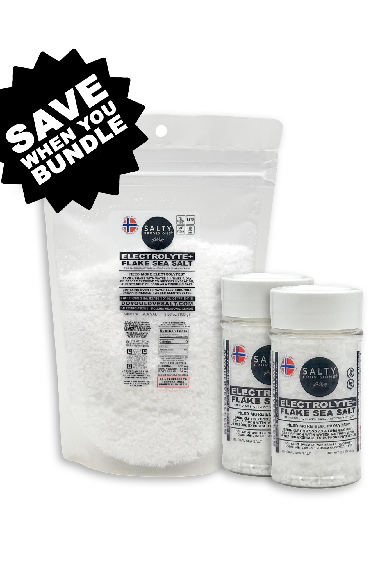 SALTR ELECTROLYTE+ NORWEGIAN FLAKE SEA SALT – SALTY PROVISIONS