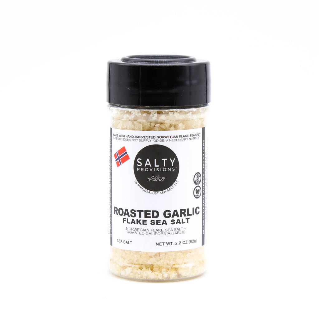 ROASTED GARLIC FLAKE SEA SALT – SALTY PROVISIONS